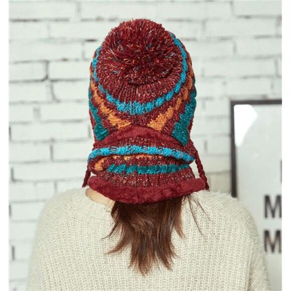 Accessories | Women Winter Beanie Hat Circle Scarf Set Red | Poshmark